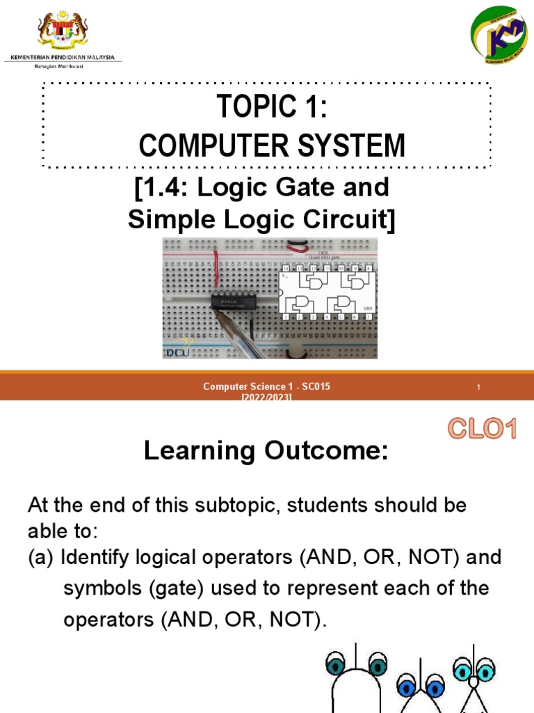 1.4 LECTURE Logic Gate AND Simple Logic Circuit - 20222023 | PDF | Logic Gate | Theoretical ...
