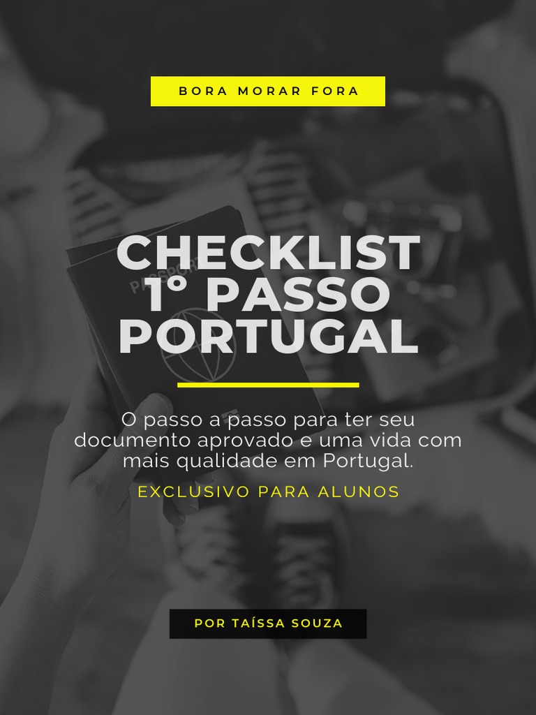 Checklist 1º Passo para Portugal | PDF | Visto para viagem | Passaporte