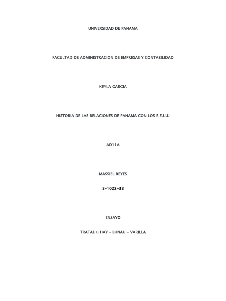 Ensayo - Massiel Reyes | PDF | canal de Panama | Panamá