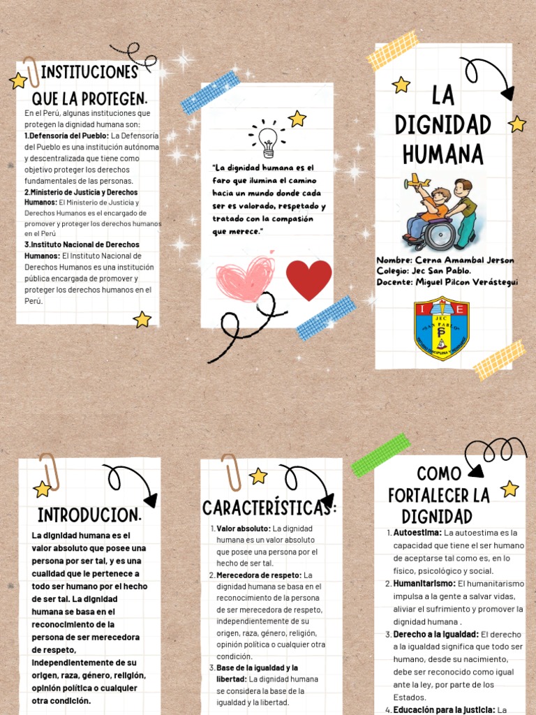 Tríptico Dignidad Humana | PDF | Derechos humanos | Justicia