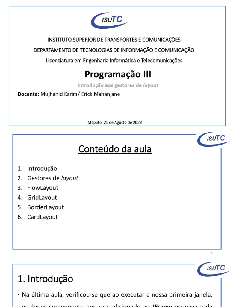 Layouts em Java para Estudantes | PDF | Java (linguagem de programação ...