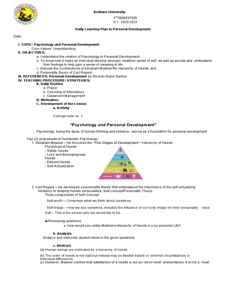 DLP-L01.2 - Introduction To Personal Development | PDF | Self ...