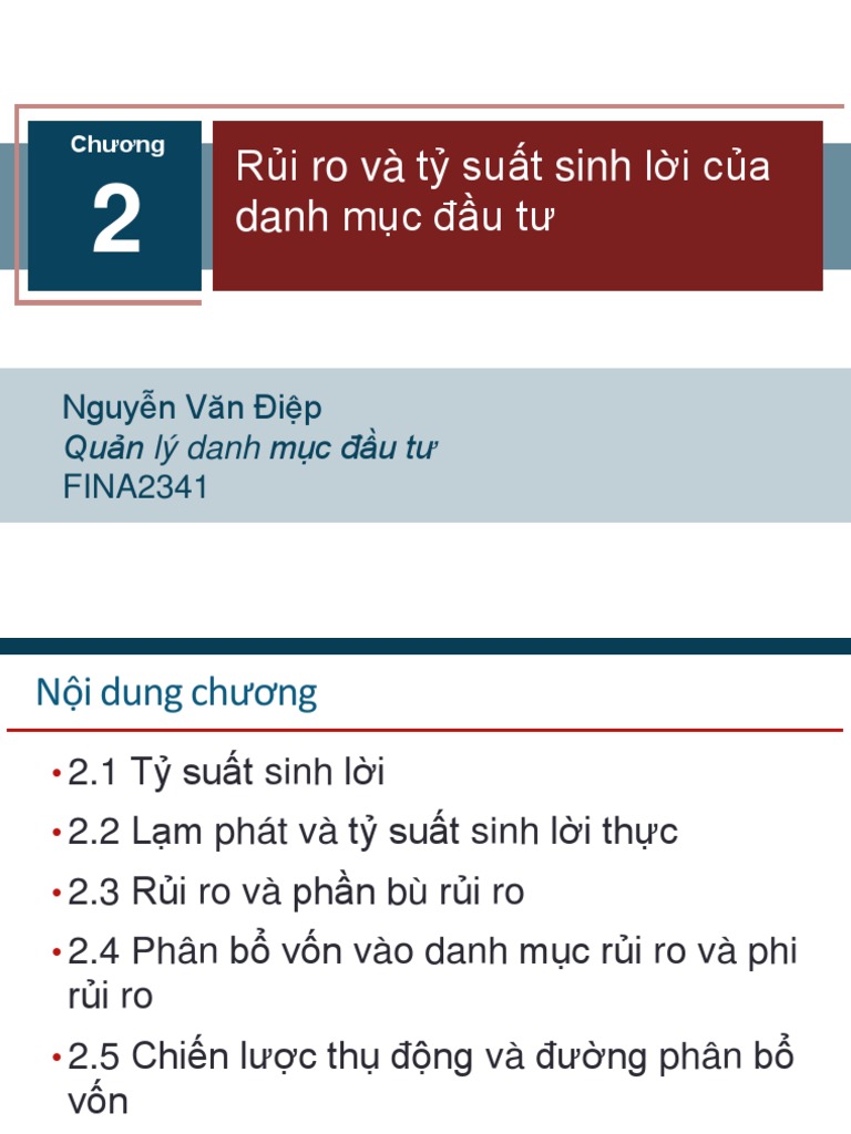 FINA2341 - Chapter 2 | PDF