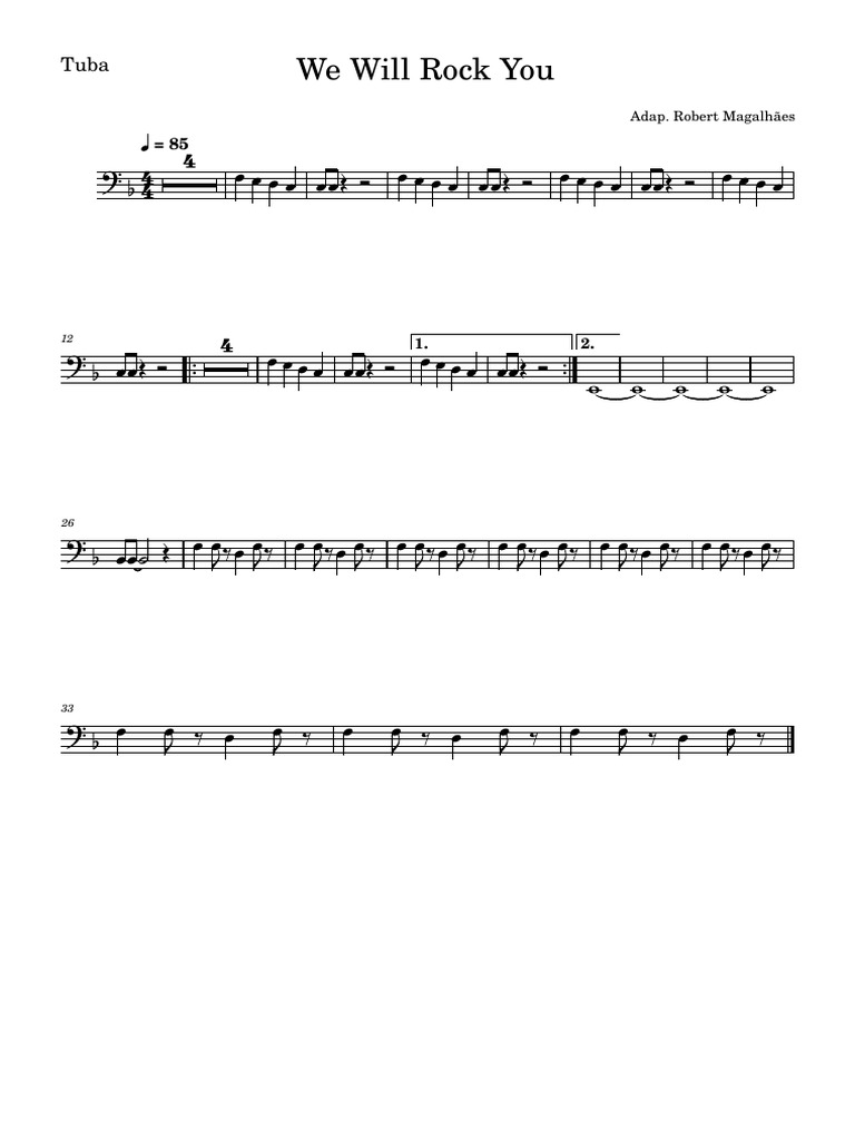 We Will Rock You!-Tuba | PDF