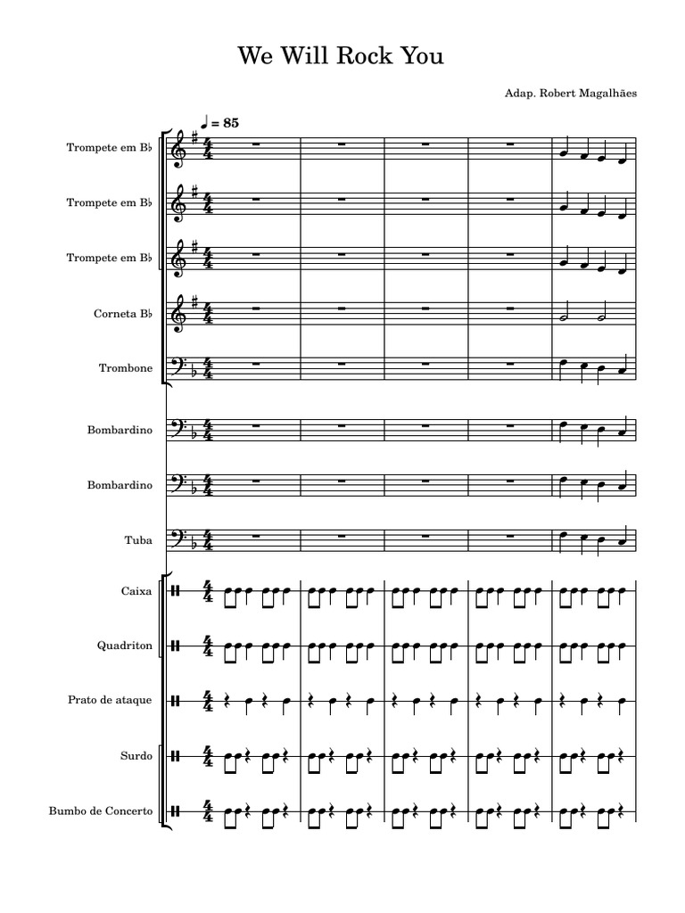 We Will Rock You! | PDF | Music Production | Marching Bands