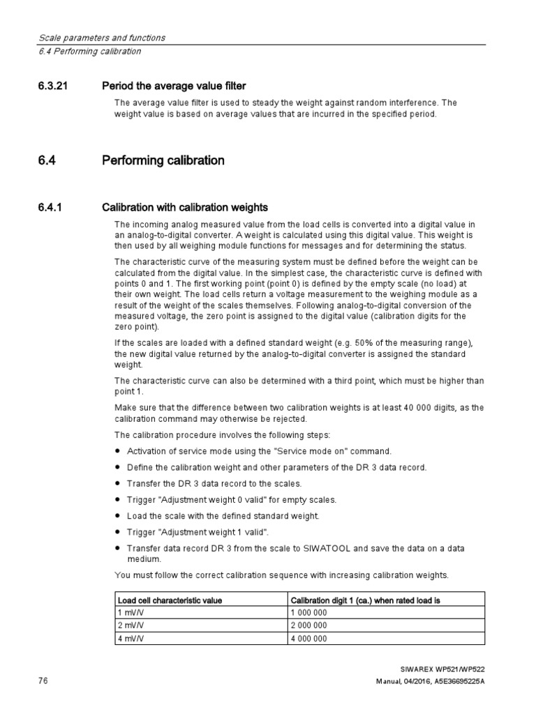 Manual SIWAREX WP521 WP522 en - PDF Page 76 | PDF