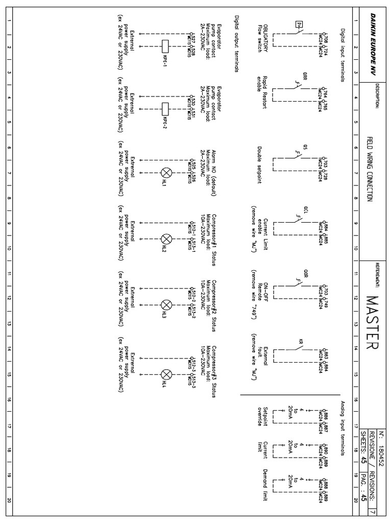 Field Wiring Diagram EWAD-D - Operation Manuals English | PDF