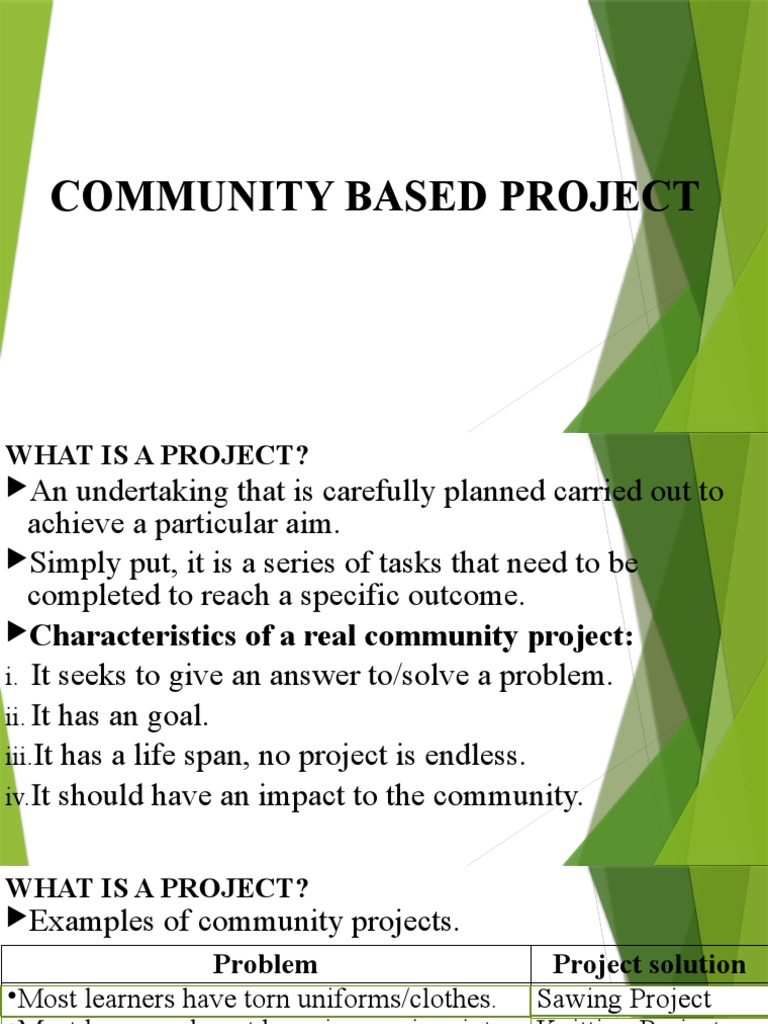 Community Based Project | PDF