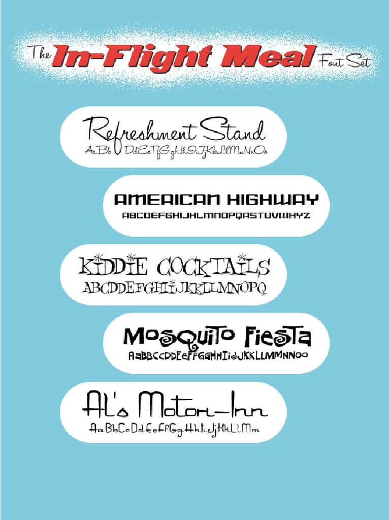 (FDINER) In-Flight Meal Font Set | PDF