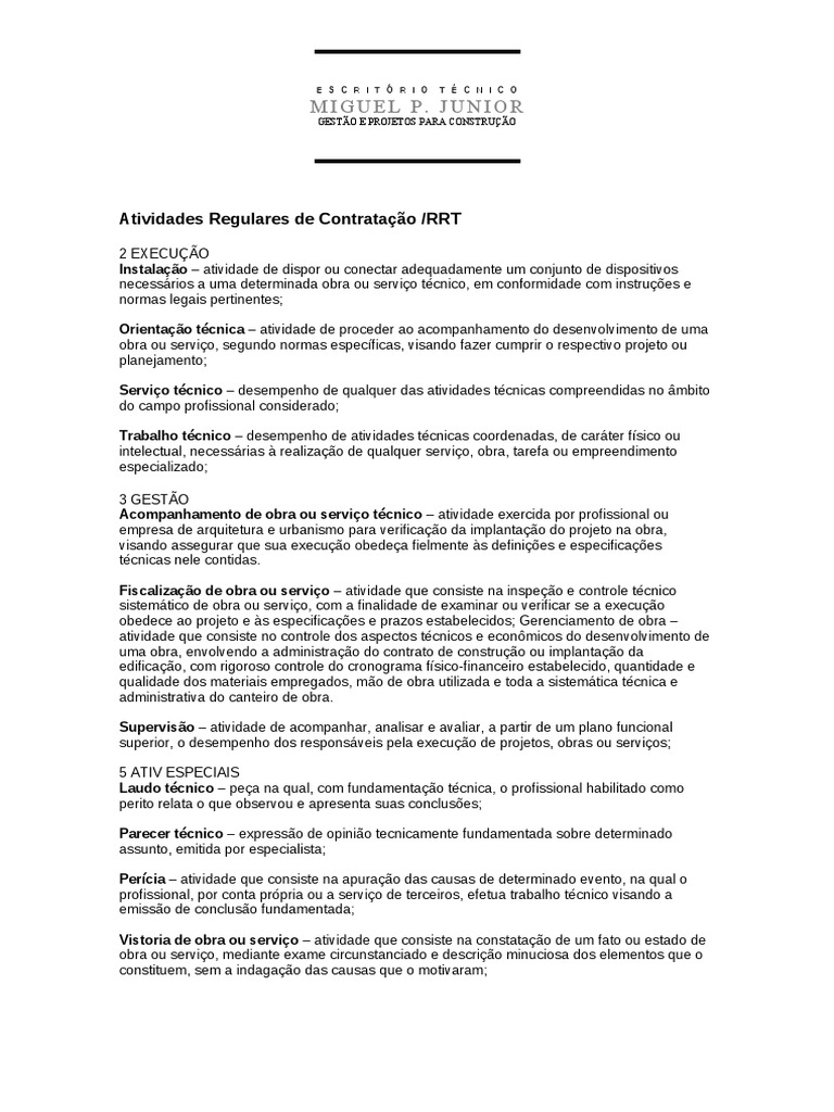 RRT - Atividades | PDF