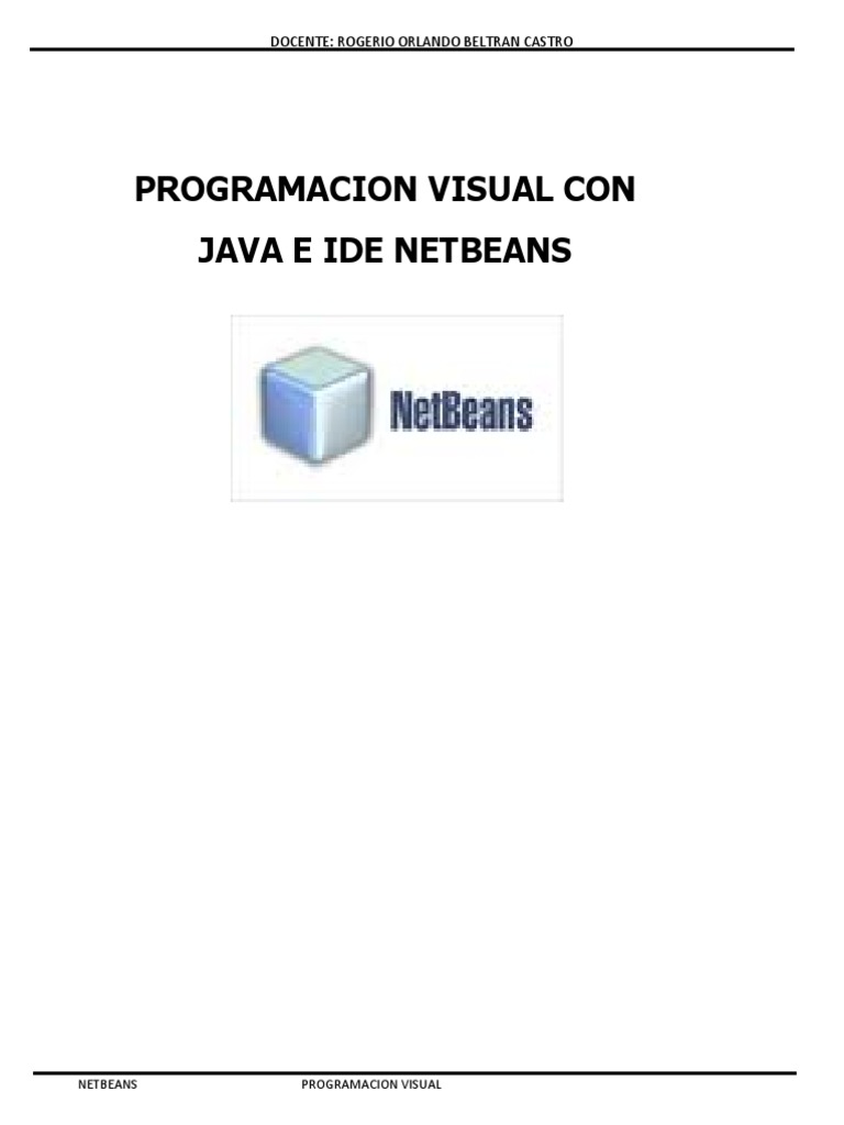 NETBEANS | Descargar gratis PDF | Lenguaje de programación | Programa de computadora