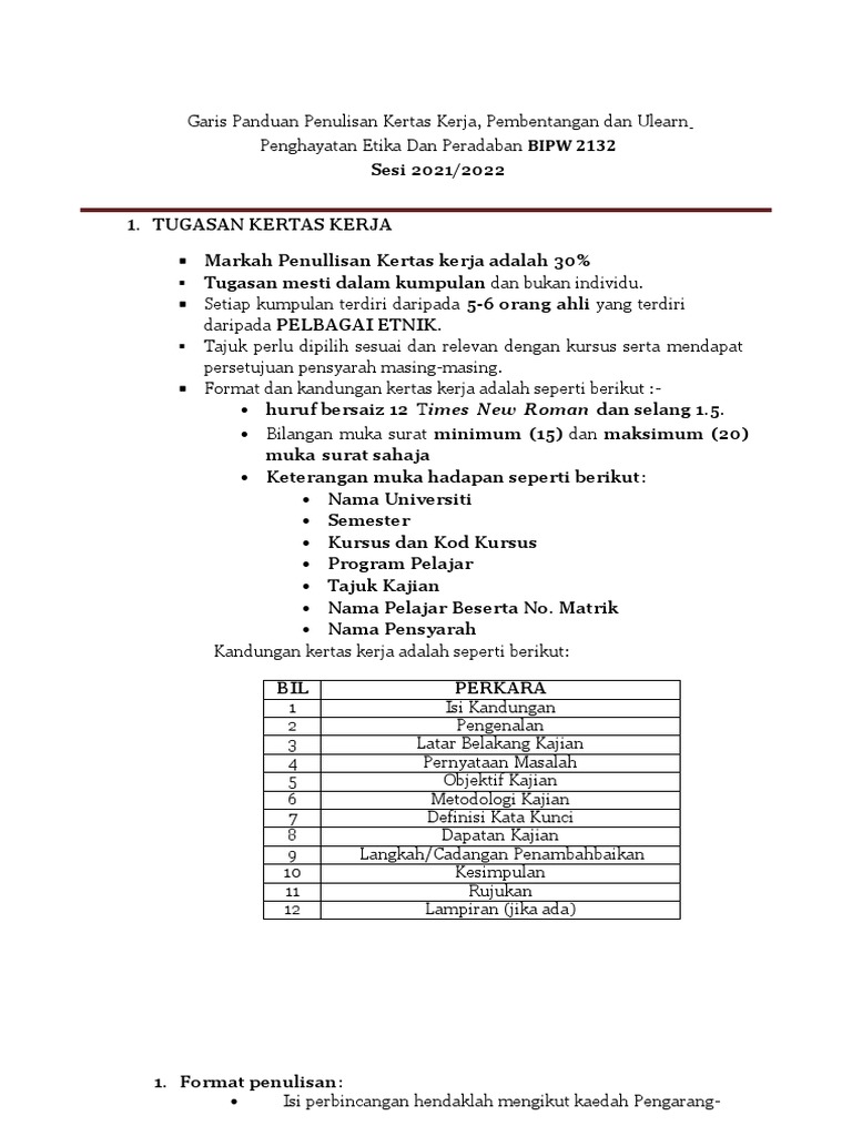 Format Kerja Kursus Pep SKP 2021 DDNK 2 | PDF
