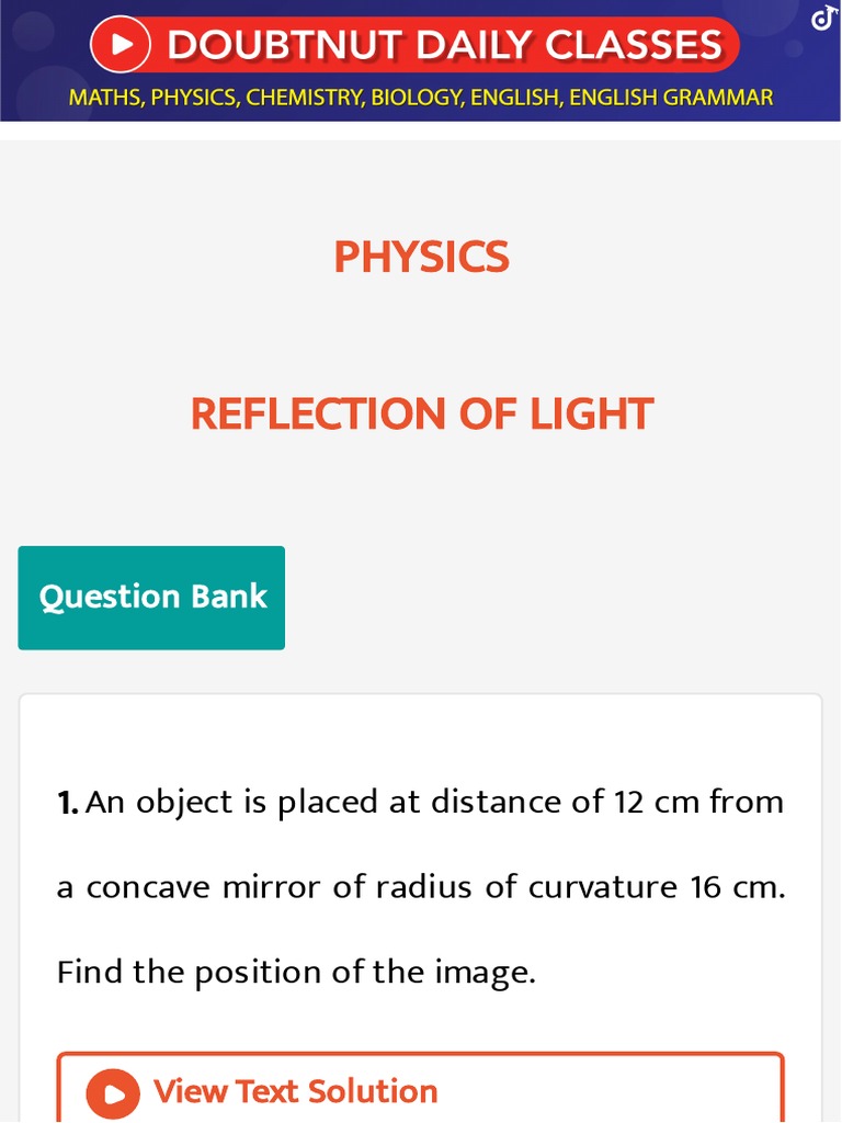 Books Doubtnut Question Bank | PDF