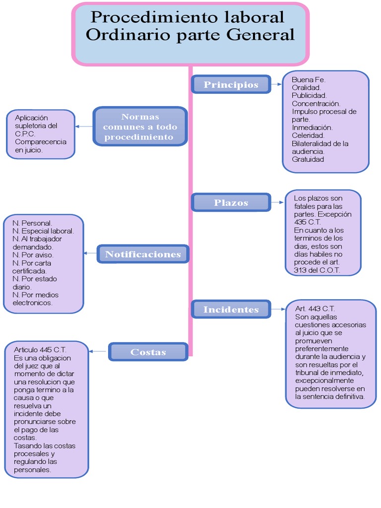 Esquema Procedimiento Ordinario Laboral | PDF | Demanda judicial | Sentencia (ley)