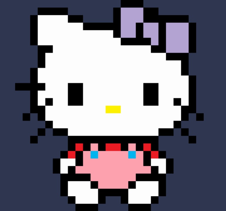 Hello Kitty Sanrio Pixel Art | PDF