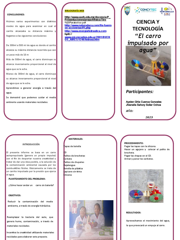 Triptico de Fencyt | Descargar gratis PDF | Agua | Contaminación