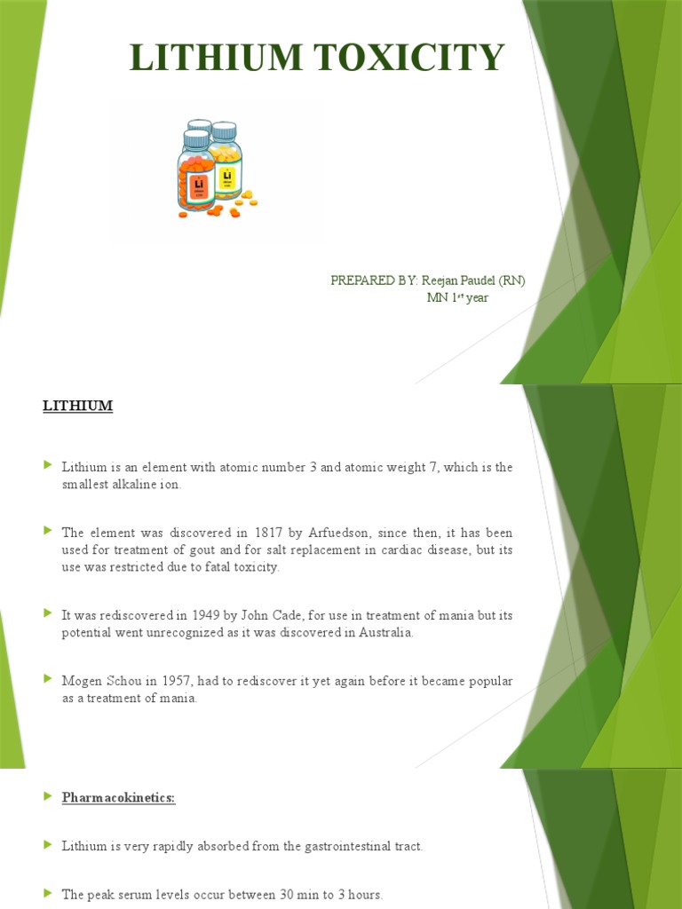 Lithium Toxicity | Download Free PDF | Mania | Bipolar Disorder