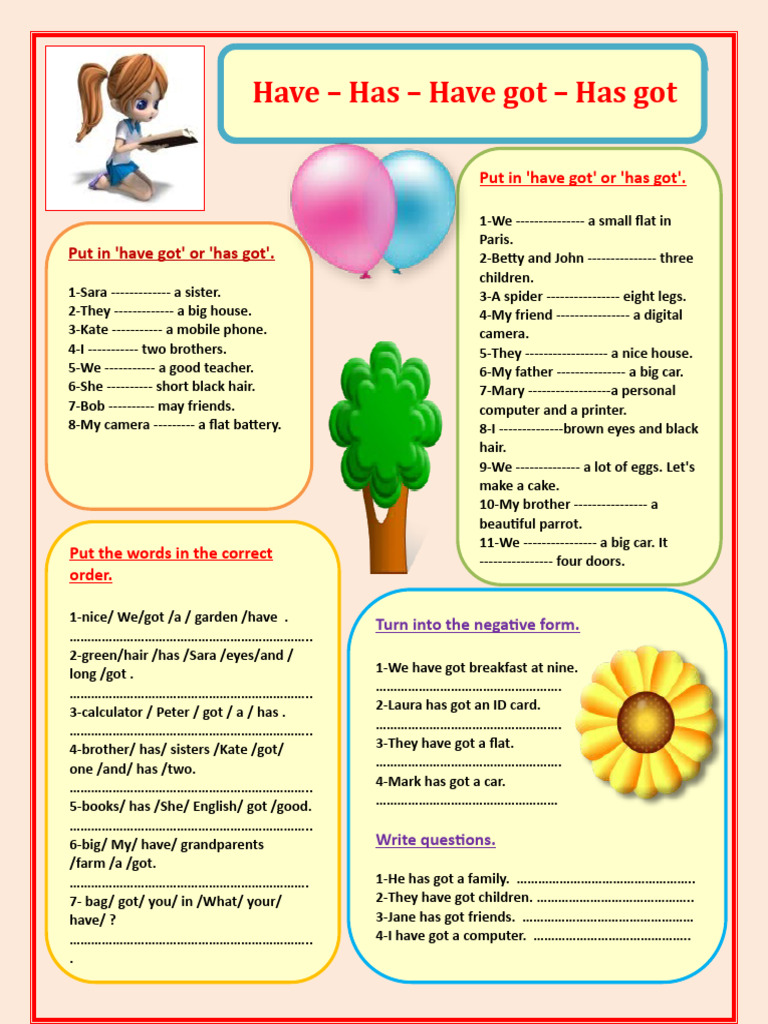 Havehas Have Gothas Got Fun Activities Games Grammar Drills - 27433 | PDF