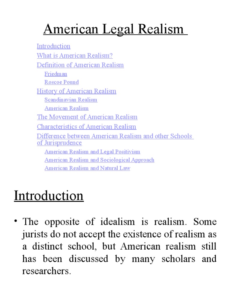 American Legal Realism | PDF | Jurisprudence | Philosophical Realism American Legal Realism | PDF | Jurisprudence | Philosophical Realism