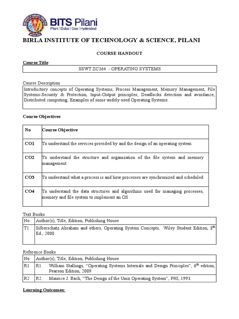 Os Coursehandout Pdf Thread Computing Process Computing 6759