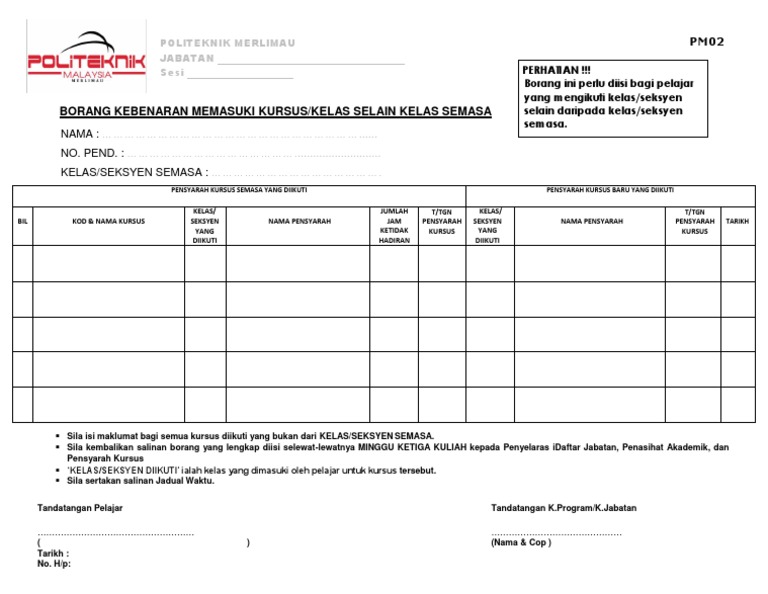 Borang Pm02 Pdf