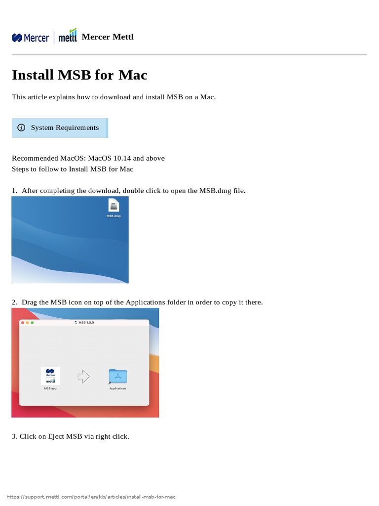 Install MSB For Mac | PDF