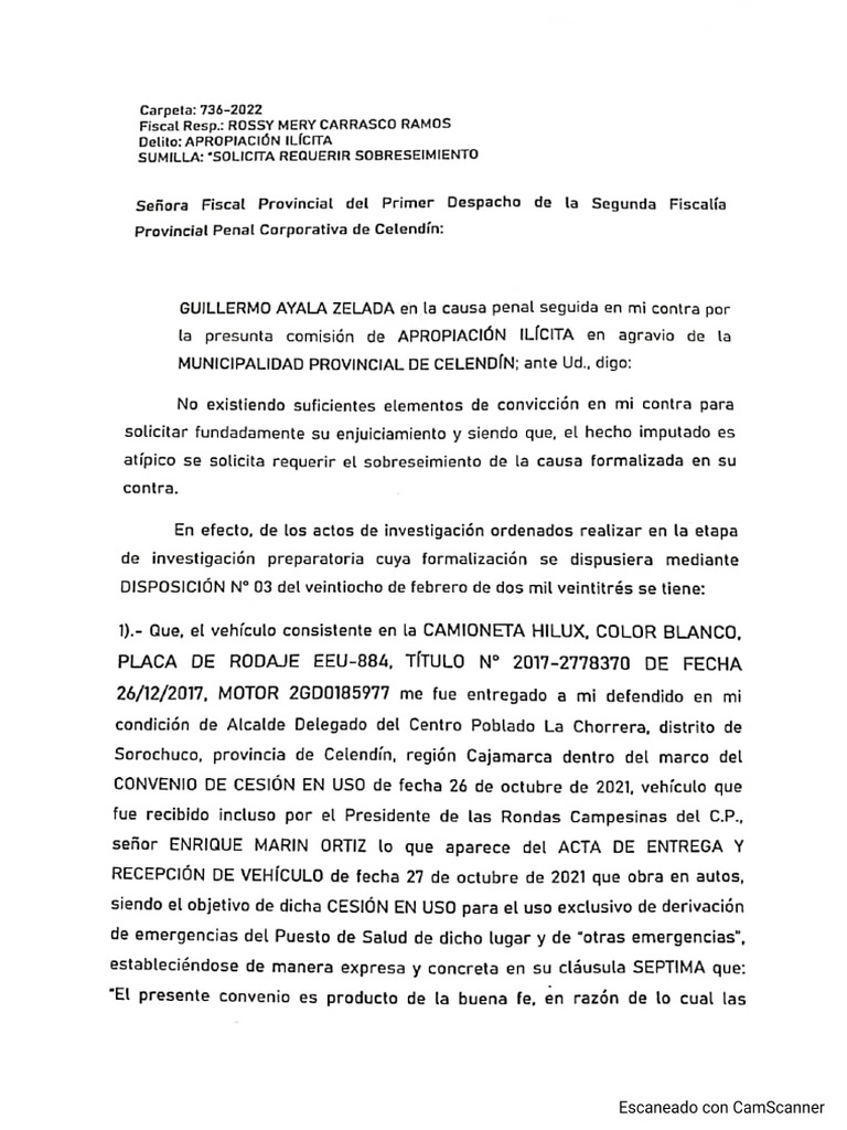 Solicito Requerir Sobreseimiento | PDF