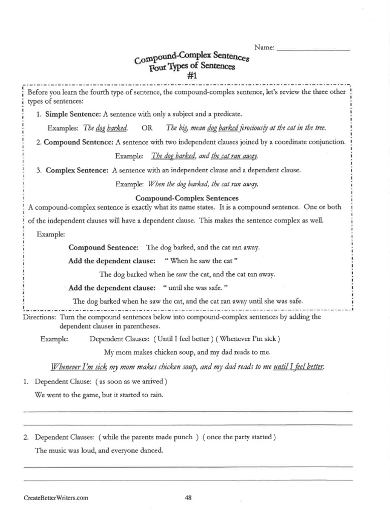 Compound-Complex Stc-Assignment | PDF