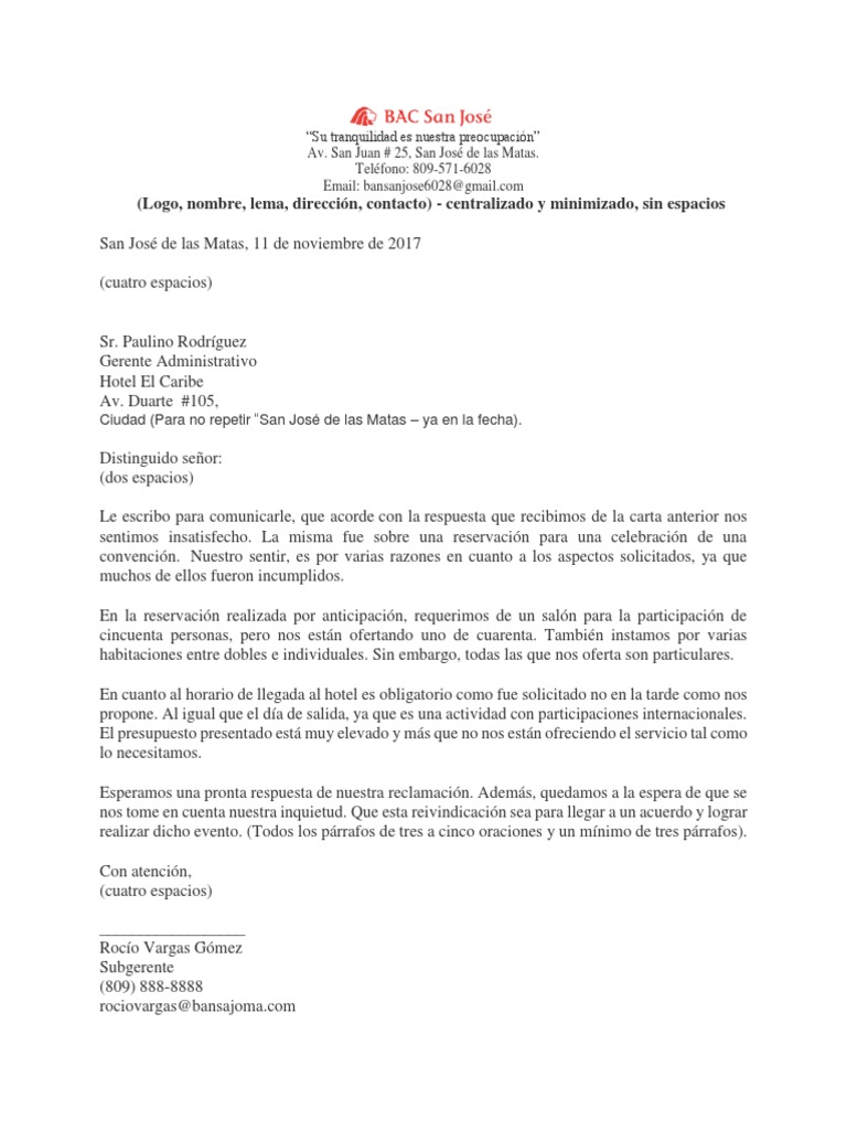 Ejemplo de Carta | PDF