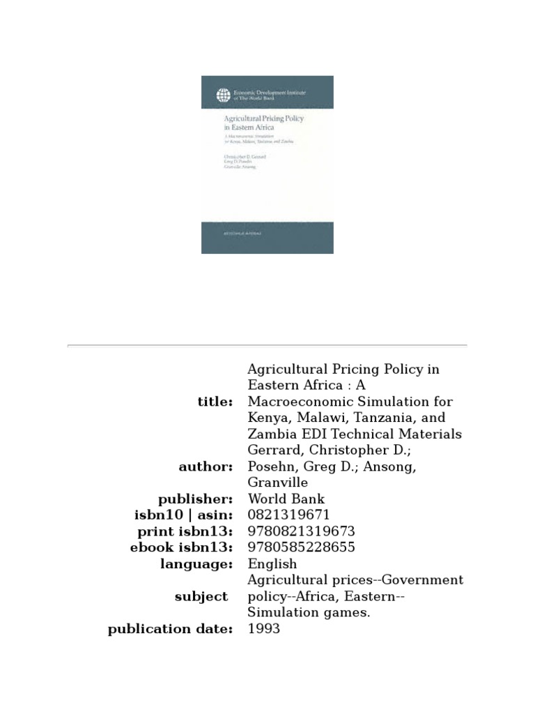 Christopher D. Gerrard, Greg D. Posehn, Granville Ansong - Agricultural ...
