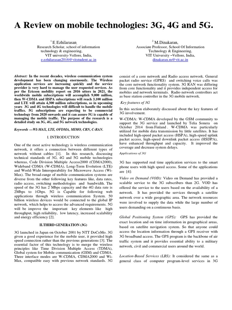 IEEEconference Ezhil | PDF | 4 G | 3 G