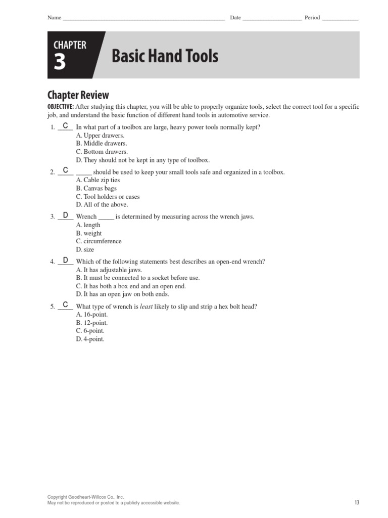 ch03 Basic Hand Tools | PDF | Equipment | Tools