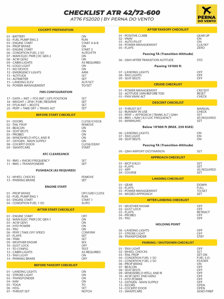 Checklist-ATR-72-600 | PDF