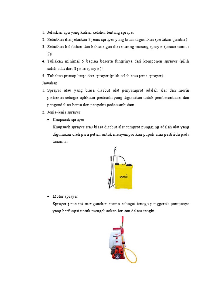 TP Praktikum Sprayer | PDF | Griya & Taman | Teknologi & Rekayasa