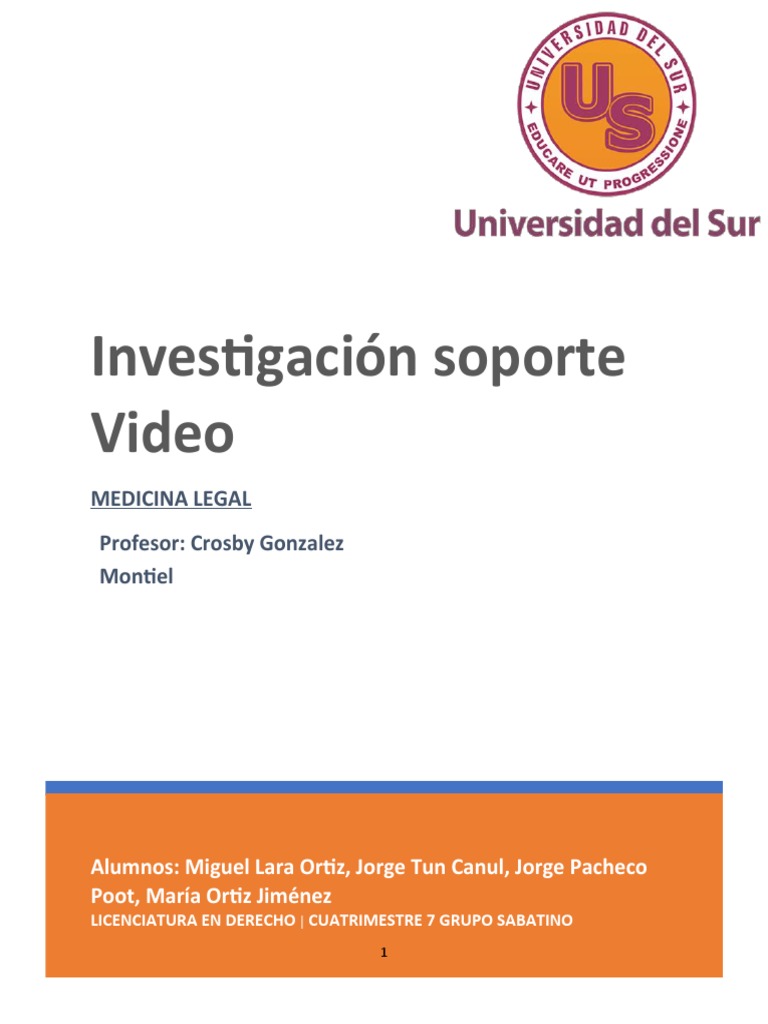A2 - Medicina Legal - Equipo Pacheco, Tun, Ortiz y Lara | PDF | Ciencia ...