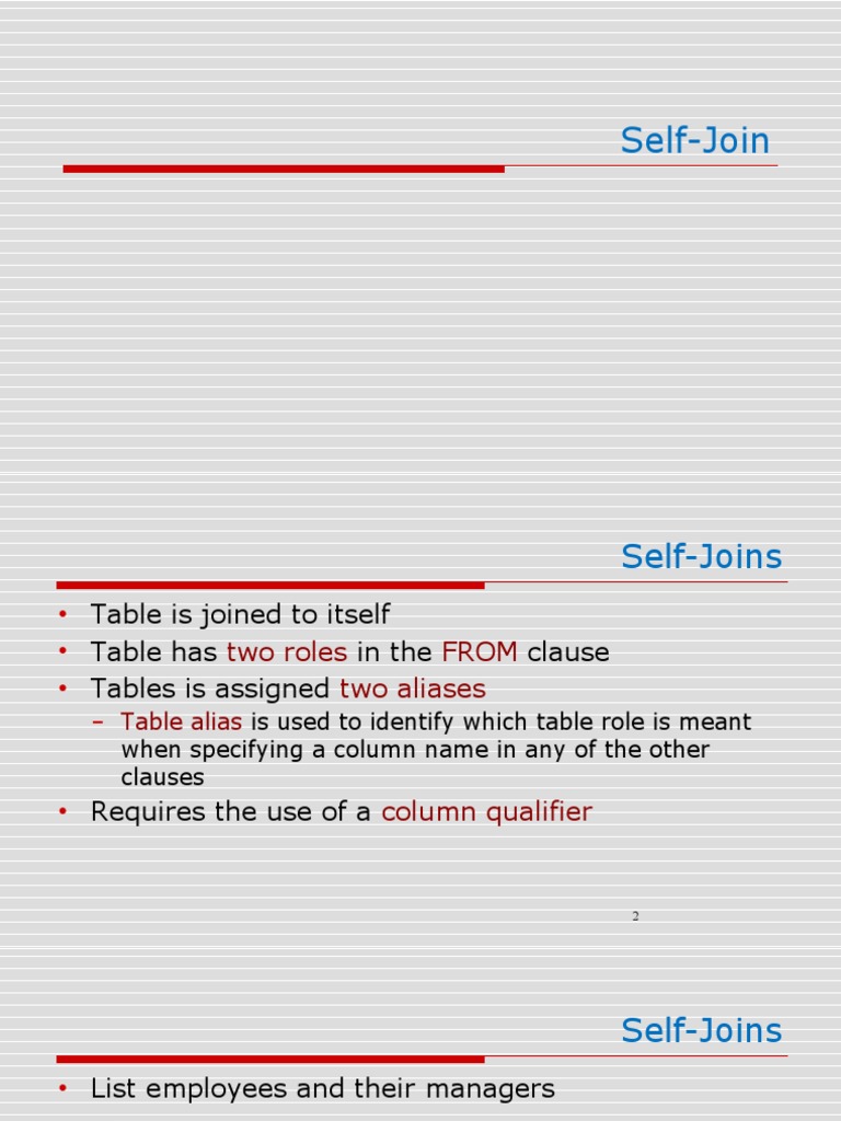 Chapter 12 5 Self Joins | PDF | Sql | Data Management Software