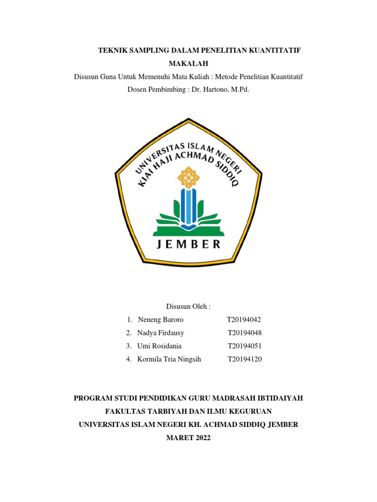 Kel.2 Teknik Sampling Dalam Penelitian Kuantitatif | PDF