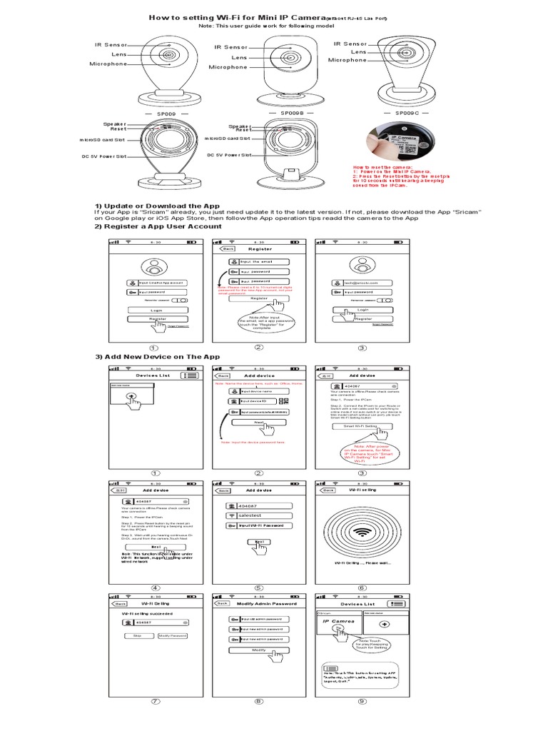 SRICAM Mini-IP-Camera-User-Manual-sp009 | PDF