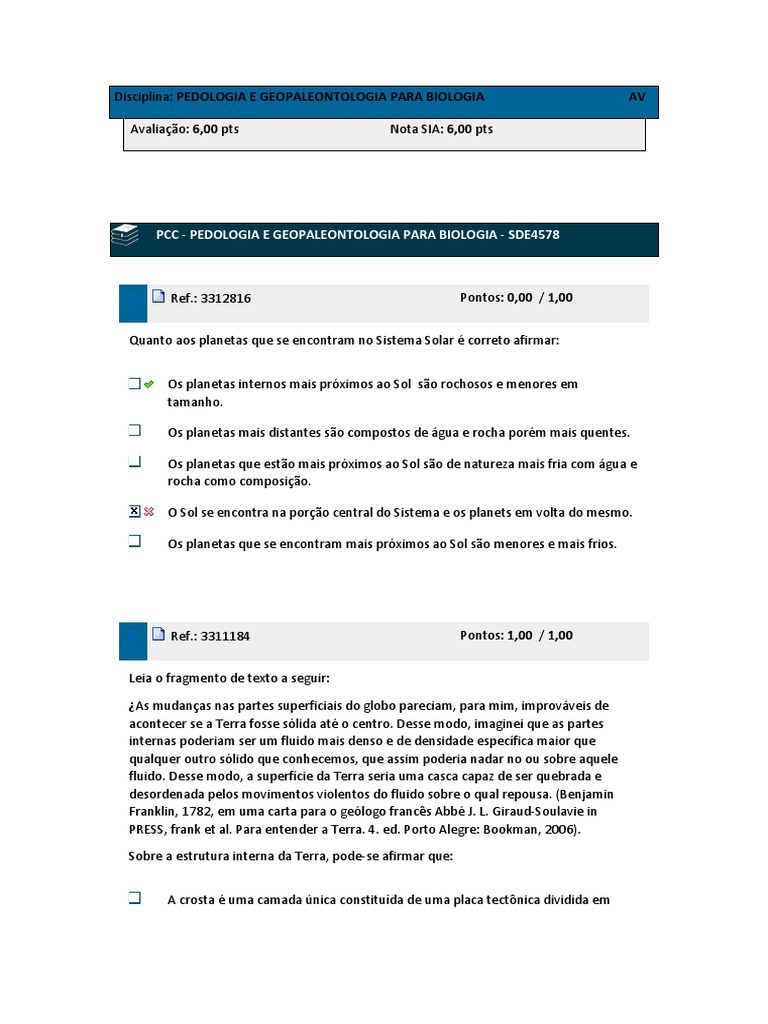 Pedologia e Geopaleontologia para Biologia | PDF | Minerais | Terra