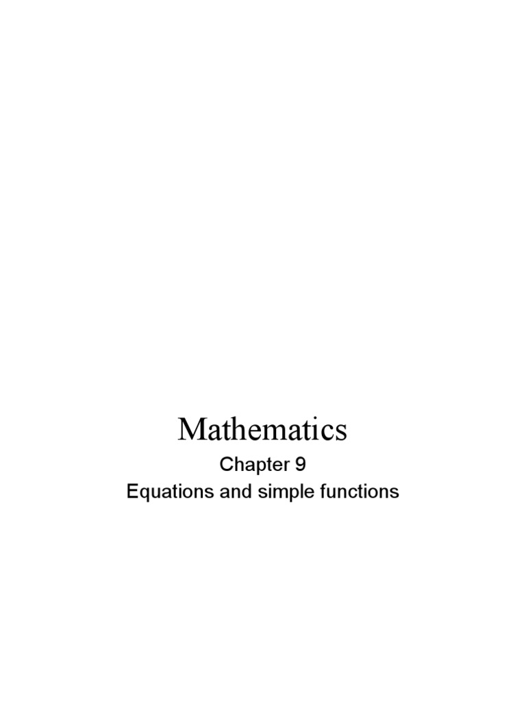 Simple Functions and Equations Explained | PDF | Teaching Methods ...