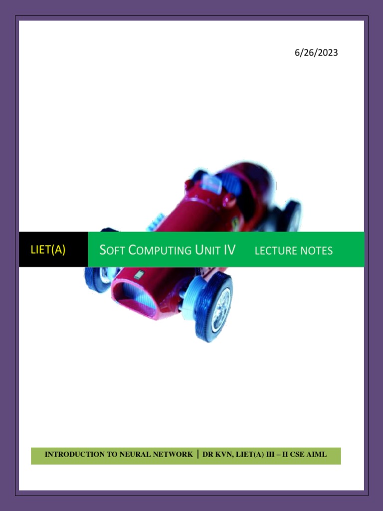 LIET III CSE AIML II SEM A & B OU Soft Computing UNIT IV LN | PDF | Science & Mathematics
