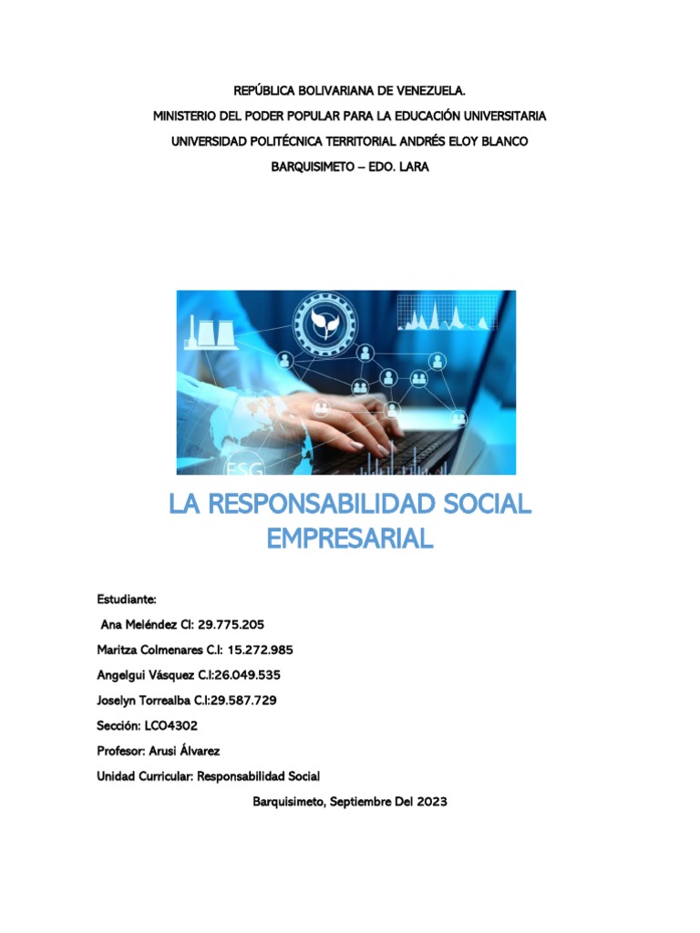 Responsabilidad Social Empresarial | PDF | Responsabilidad social corporativa | Business