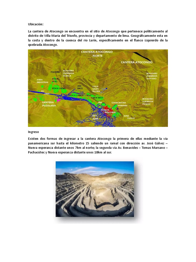 Ubicación de la Cantera Atocongo | PDF