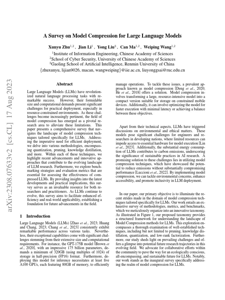 LLM Compression Techniques | PDF | Data Compression | Computing