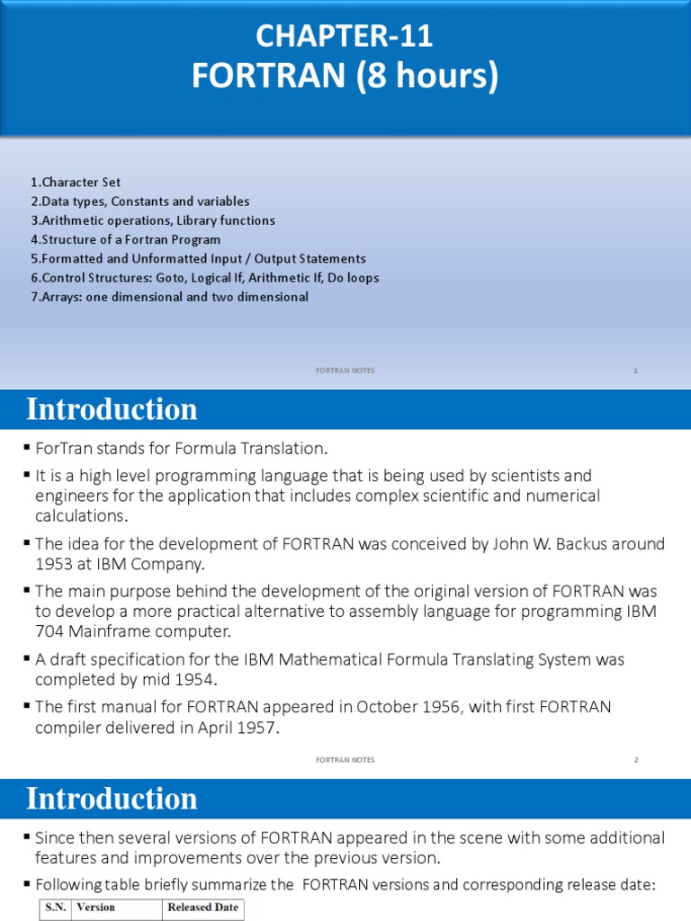 Fortran | PDF | Data Type | Control Flow