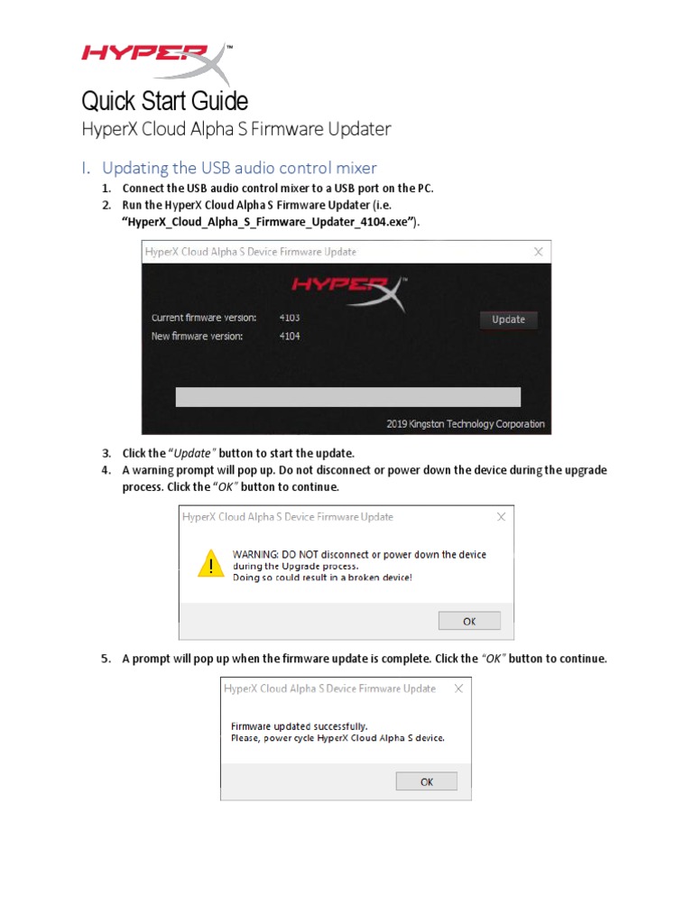 Alpha S Firmware Update Guide | PDF