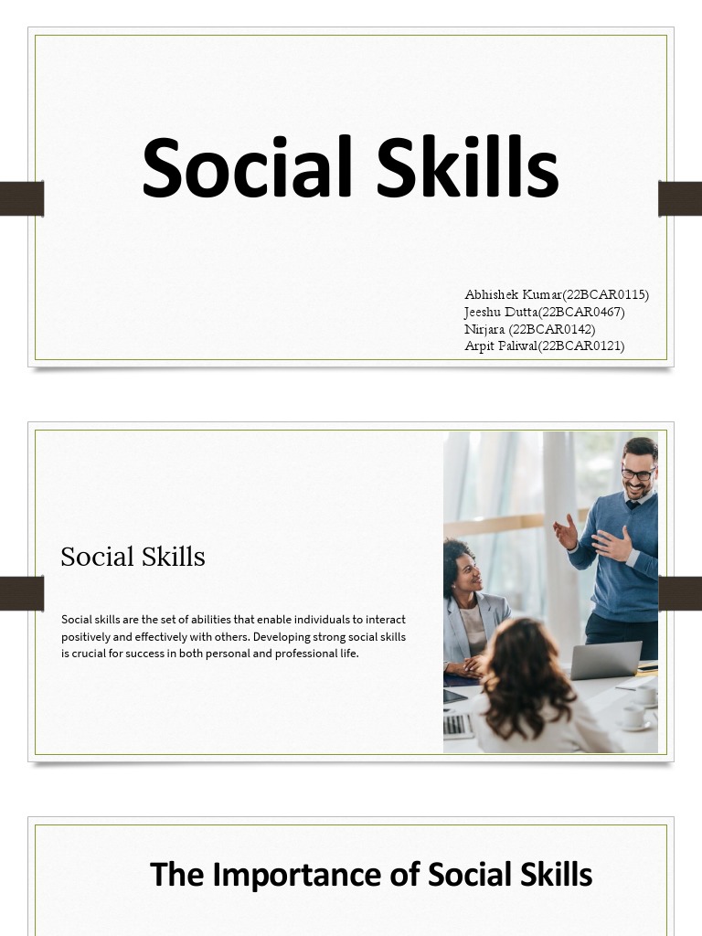 Social Skills | PDF | Empathy | Communication