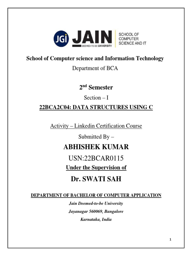 School Of Computer Science And Information Technology 2 Semester Pdf Queue Abstract Data 