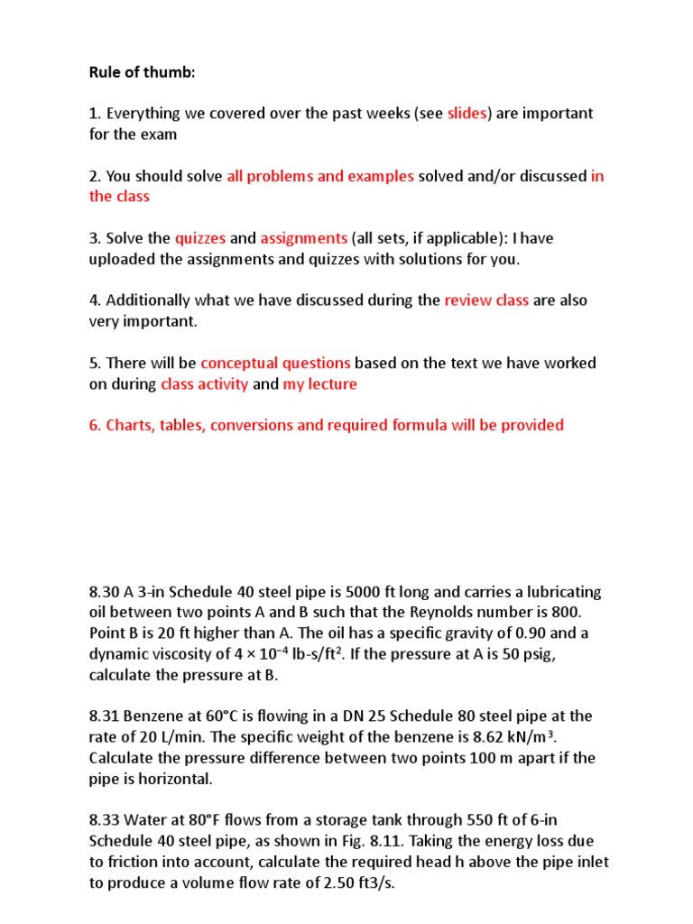 Collection of Suggested Problems | PDF | Pump | Pressure