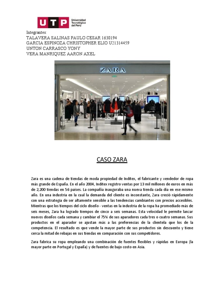 Sesion 3 - Caso Zara | PDF